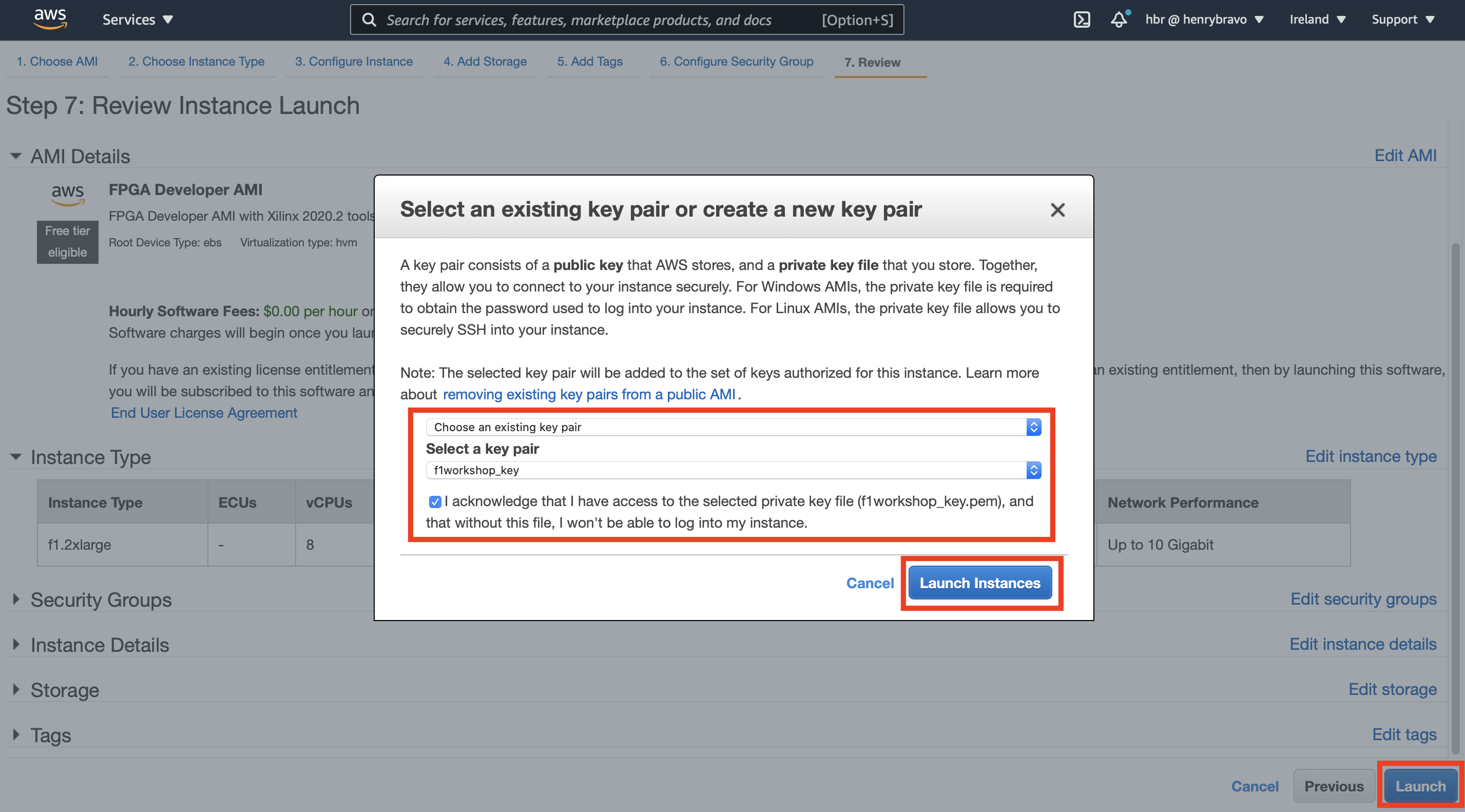 Launching Ec2 F1 Instance Fpga Workshop With Amazon Ec2 F1